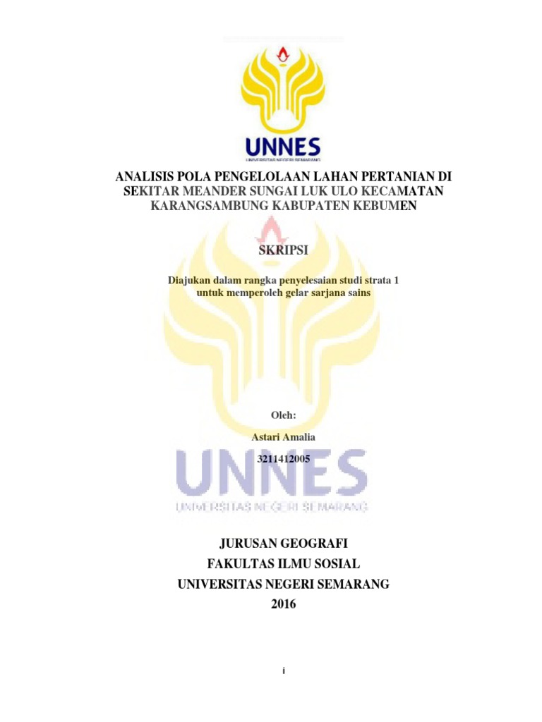 Analisis Pola Pengelolaan Lahan Pertanian Di Sekitar Meander Sungai Luk ...