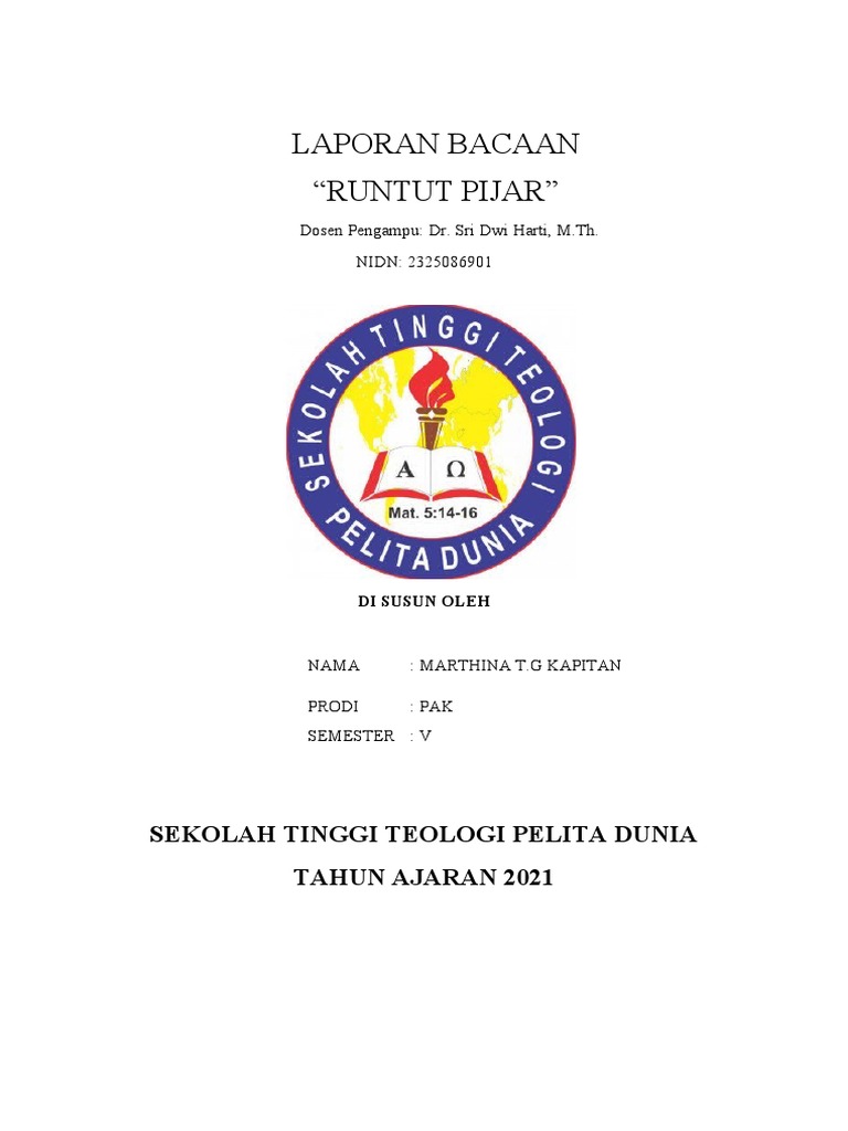 Laporan Bacaan Runtut Pijar | PDF | Ilmu Sosial