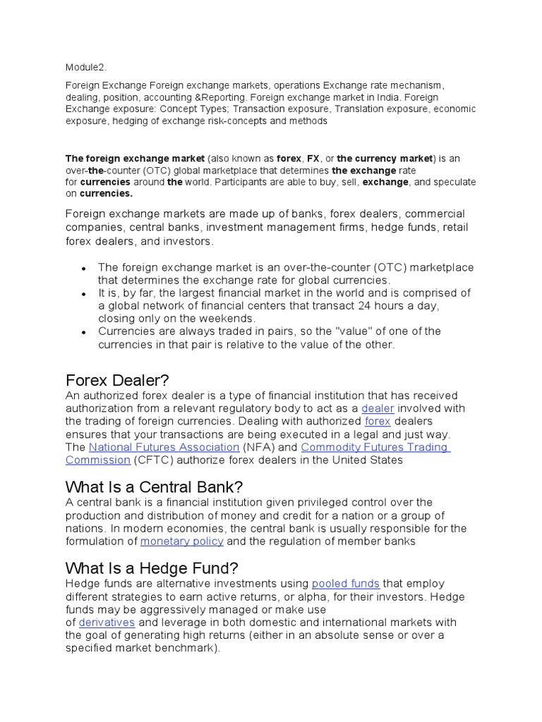 Module 2 RM | PDF | Foreign Exchange Market | Hedge (Finance)