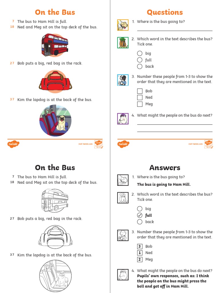 On The Bus Questions | PDF