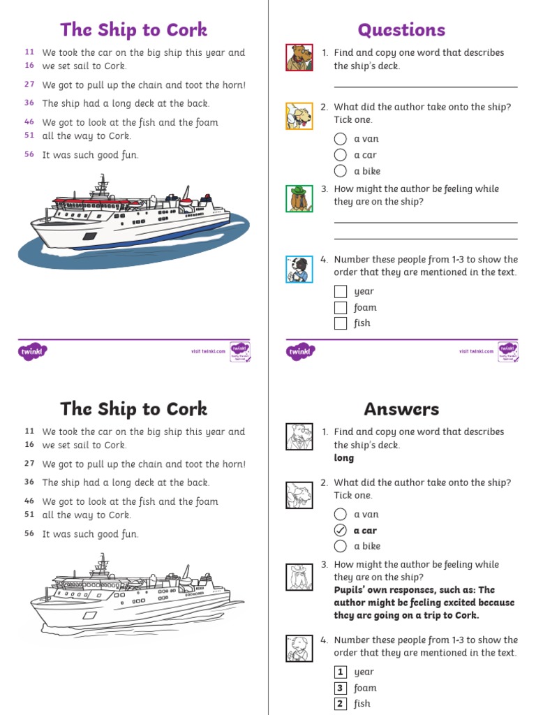 The Ship To Cork Questions | PDF | Ships | Shipping