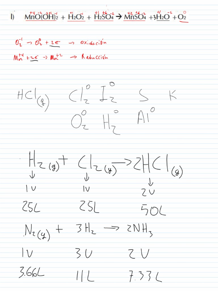 Ejercicios de Relaciones Estequiometrica | PDF