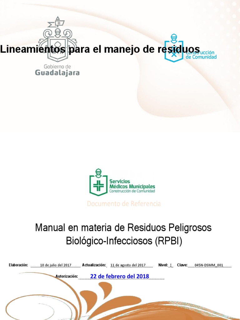 Manual de Lineamientos para El Manejo de Residuos Rpbi | Descargar ...