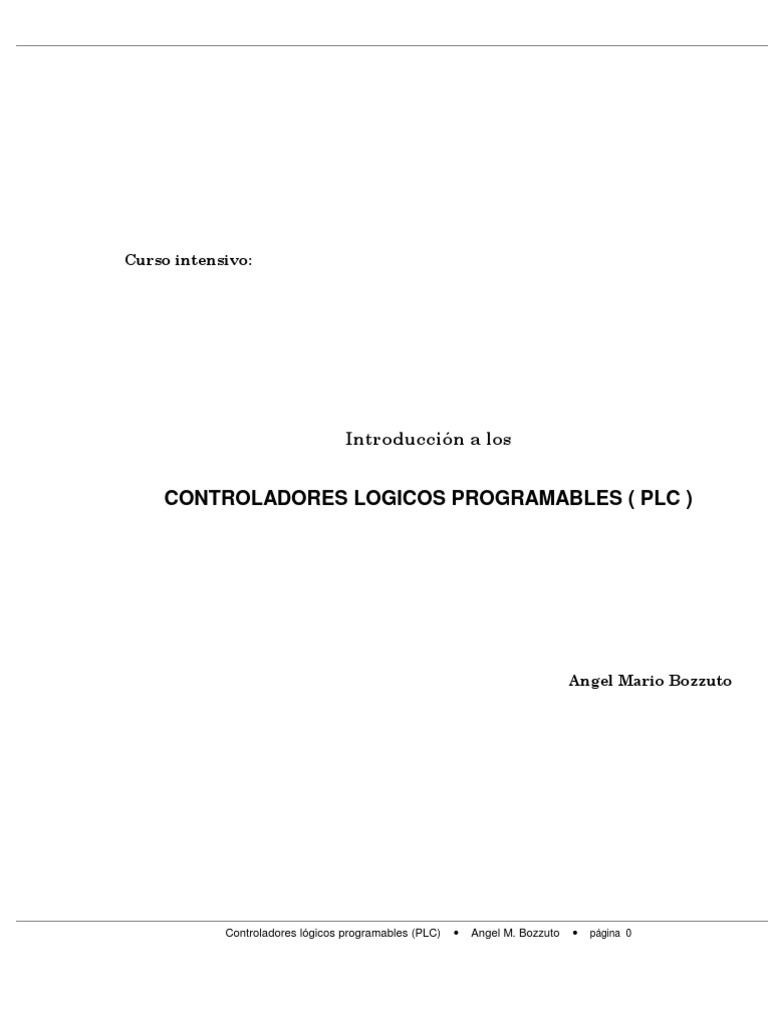 Curso PLC General | Descargar gratis PDF | Controlador lógico ...
