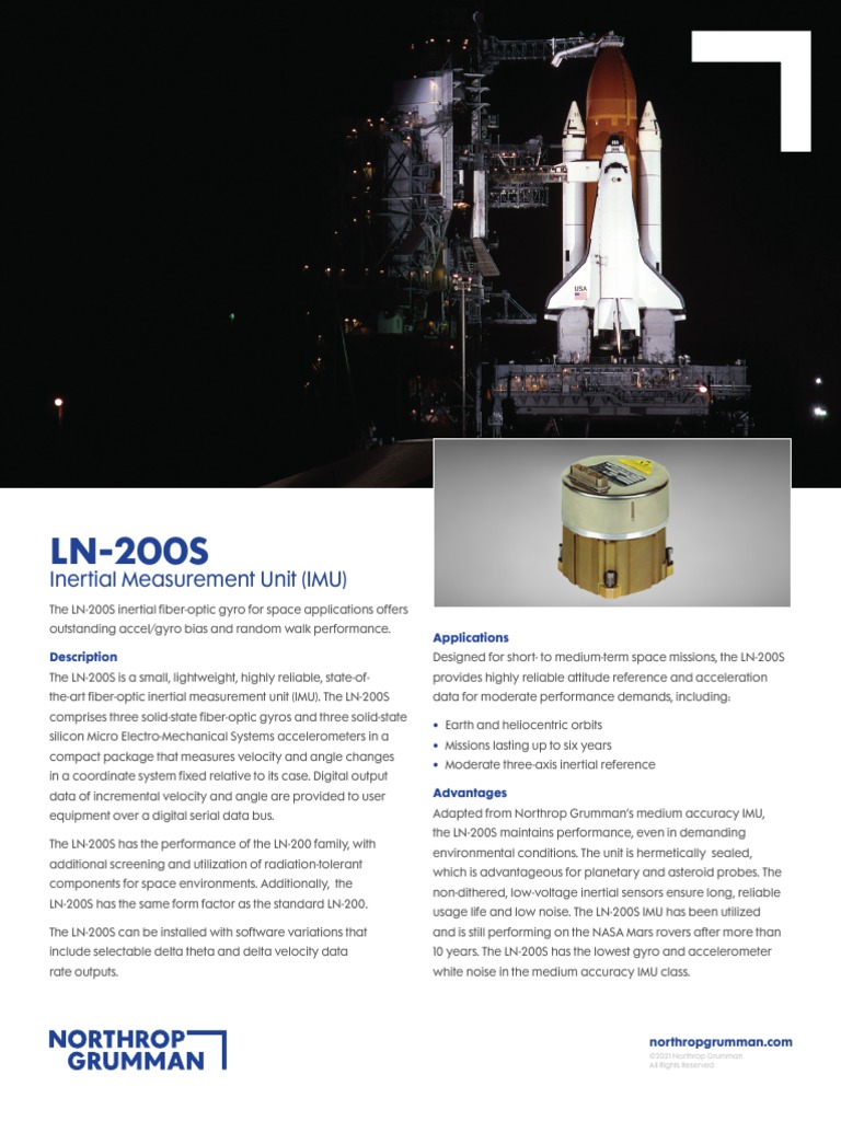LN 200S Inertial Measurement Unit IMU Datasheet | PDF | Inertial Navigation System | Attitude ...
