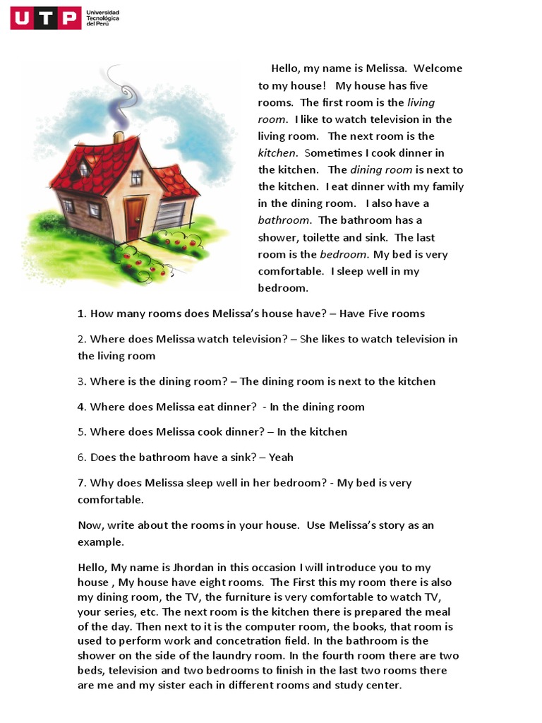 My House Reading Activities Unit 4-Week 10 | PDF | Language Arts ...