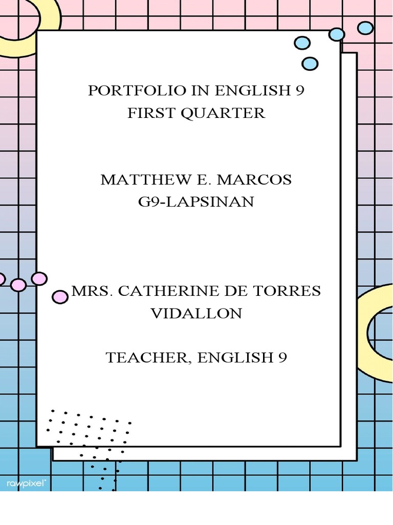 Portfolio in English 9 | PDF | Art