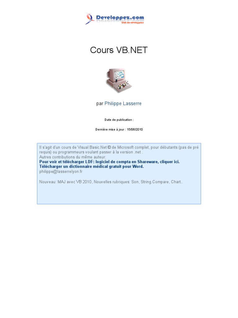 Cours VB - NET 2010 | PDF | Environnement de développement | De base