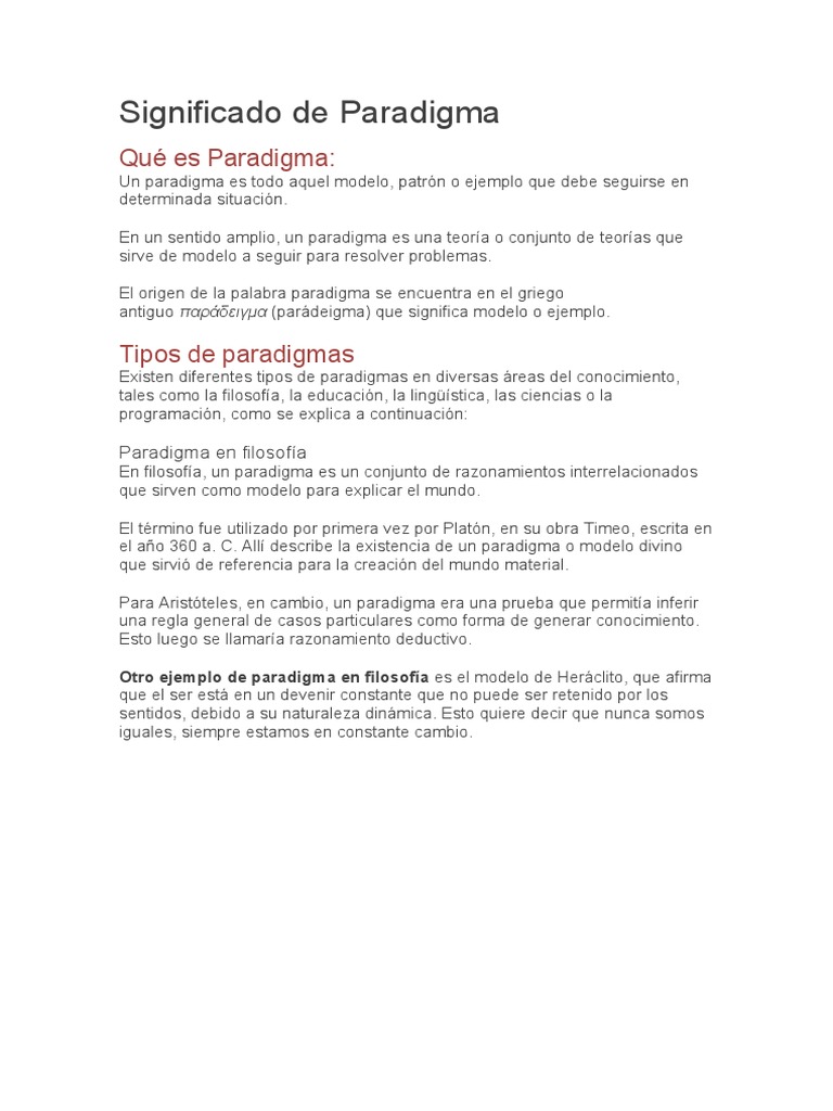 PARADIGMA | PDF | Filosofía