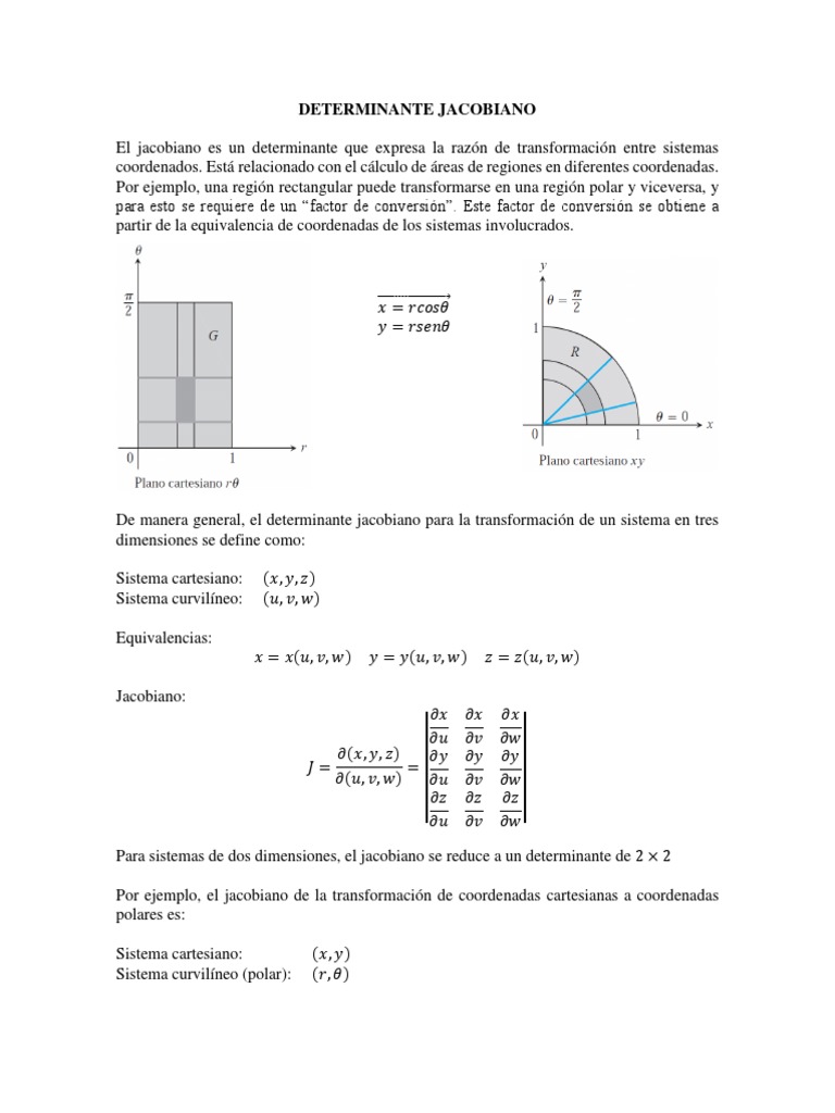 3 Determinante Jacobiano | Descargar gratis PDF | Determinante ...