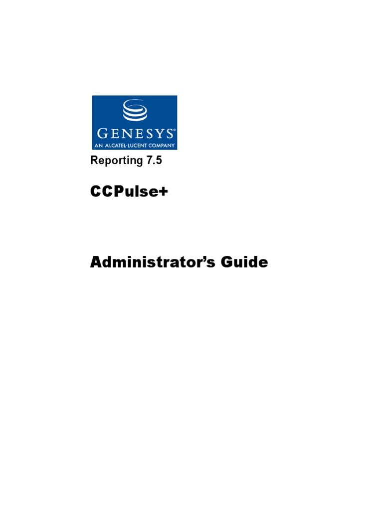 Reporting Ccpulse Adminguide | PDF | Command Line Interface | Installation (Computer Programs)