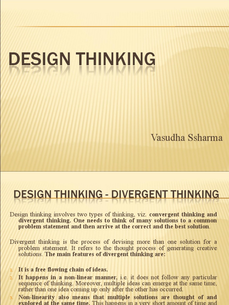 Design Thinking - Unit 2 | Download Free PDF | Thought | Design Thinking