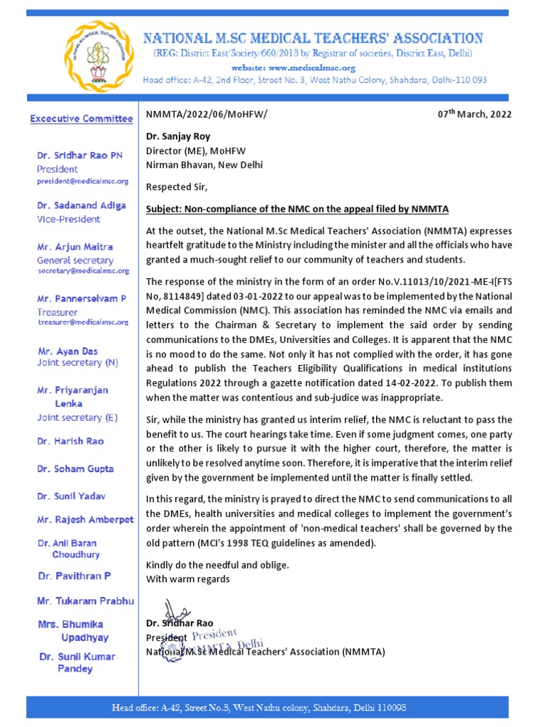 NMMTA Urges NMC Compliance on Order | PDF