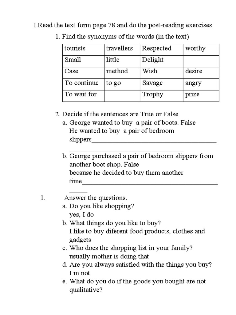 Shopping 10th Form | PDF