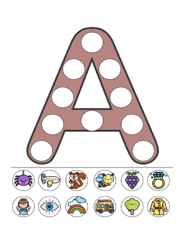 Letra A Recortable | PDF