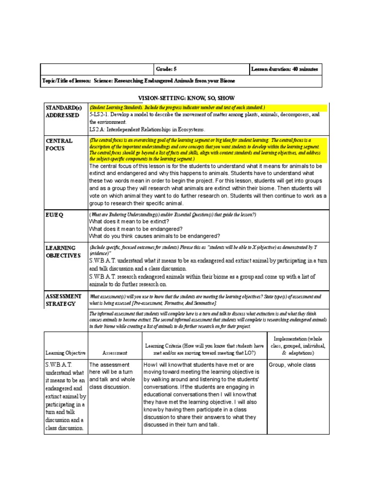 Biome Lesson | PDF | Educational Assessment | Cognition