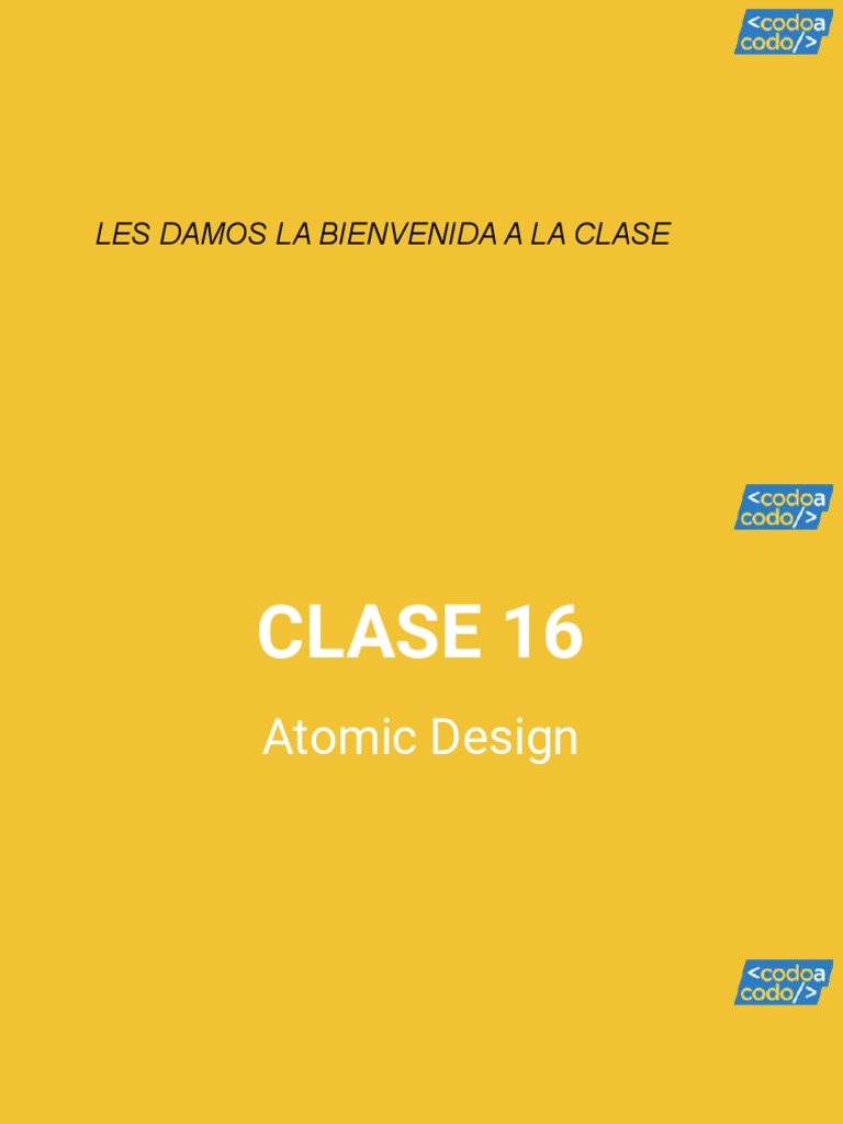 Clase 16. Atomic Design | PDF | Informática | Diseño