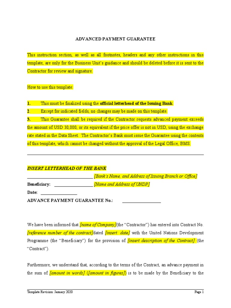 PSU - Contract Management Payment and Taxes - Advanced Payment ...