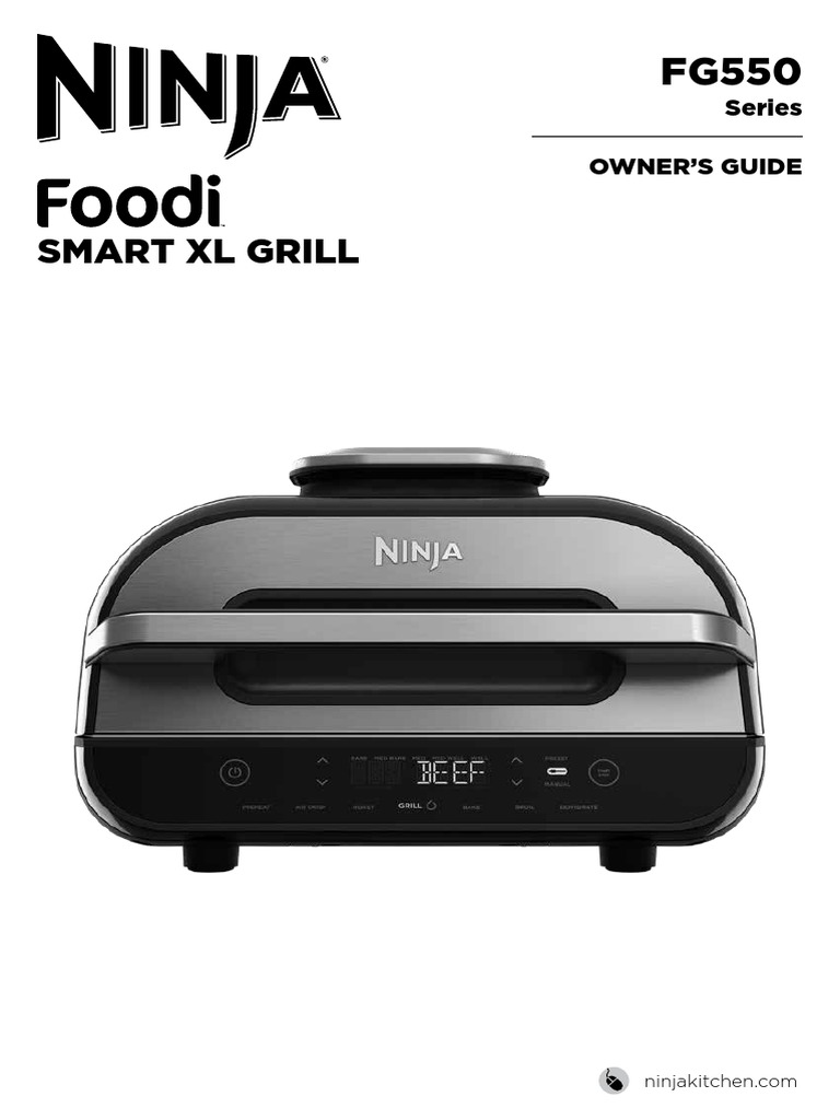 Ninja® Foodi™ Smart XL Indoor Grill | PDF | Grilling | Smoking (Cooking)