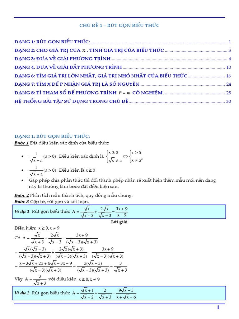 8 Chu de Luyen Thi Tuyen Sinh Vao Lop 10 Mon Toan | PDF