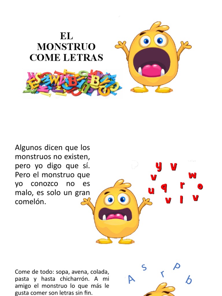El Monstruo Come Letras | PDF