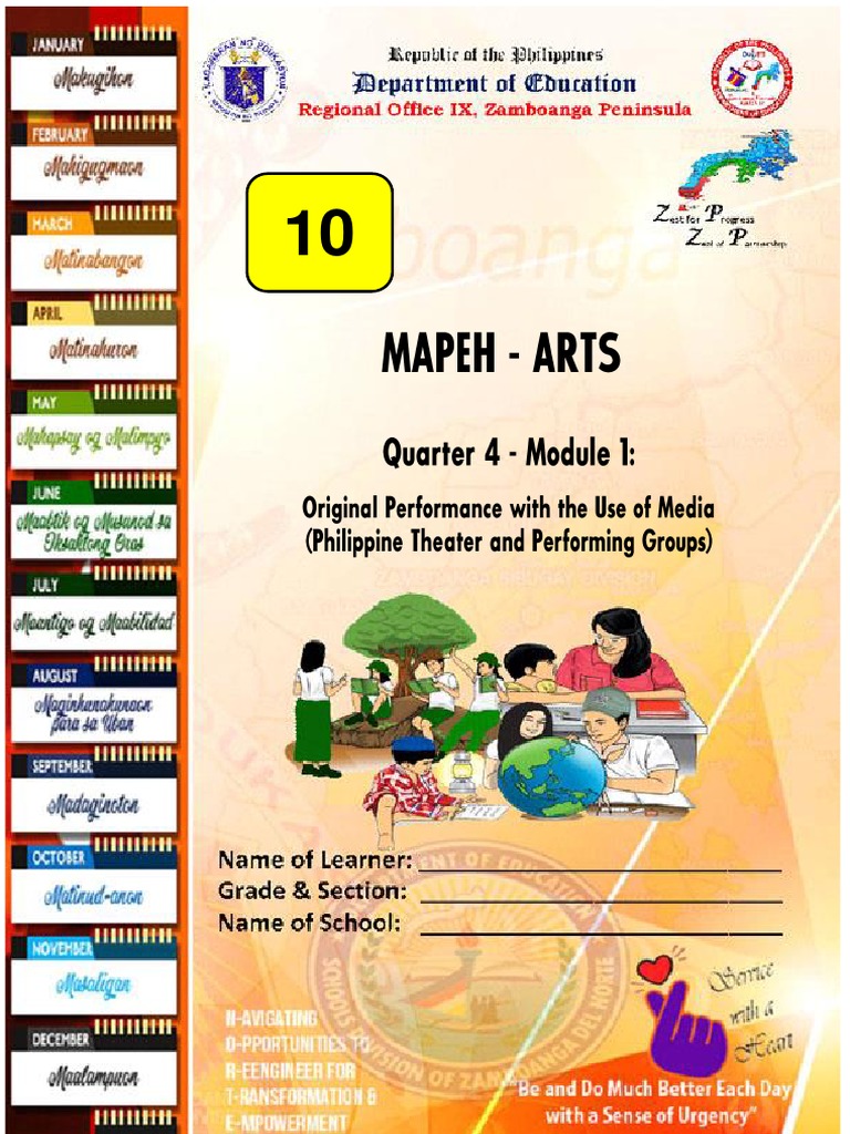 Grade 10 ARTS Q4 Module 1 | PDF | Theatre | Dances