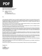 Letter of Intent-Deped | PDF | Teachers | Schools