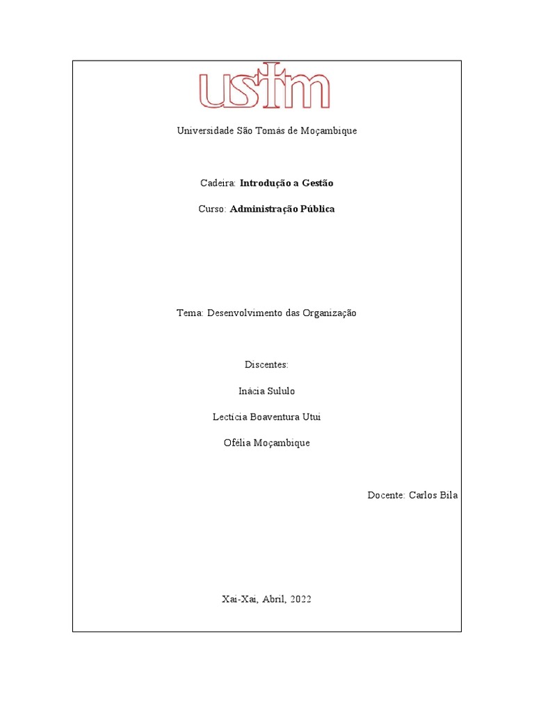 Ustm Do | Download grátis PDF | Science | Desenvolvimento da organização