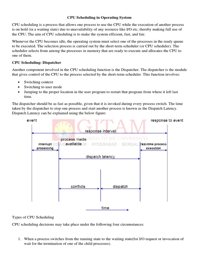 Cpu Scheduling | PDF | Scheduling (Computing) | Process (Computing)