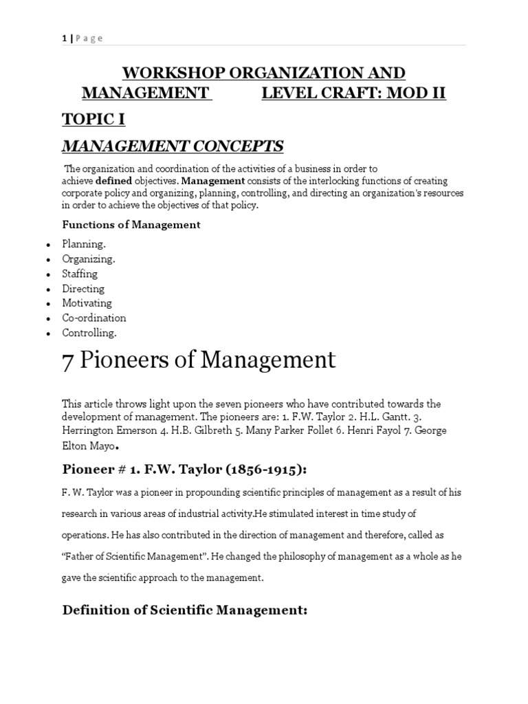 0 - Workshop Organization and Management | PDF | Scheduling (Production ...