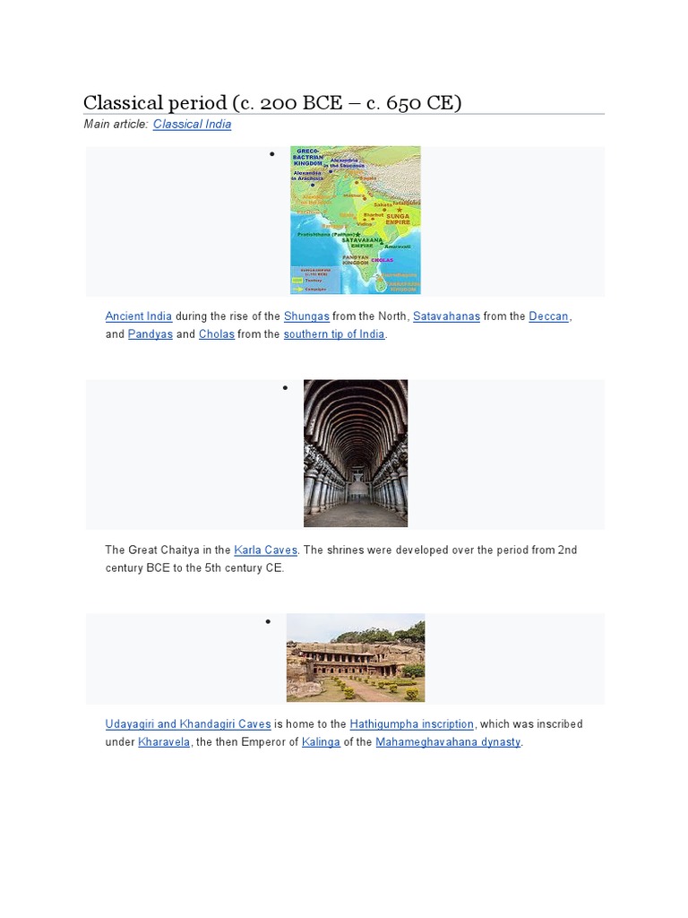 Classical Period (C. 200 BCE - C. 650 CE) | PDF | Asia | South Asia