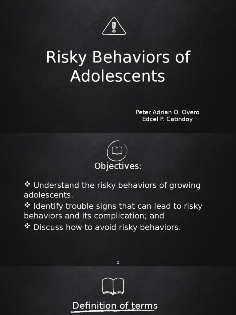 Adolescent Risk Behaviors Guide | PDF | Adolescence | Risk