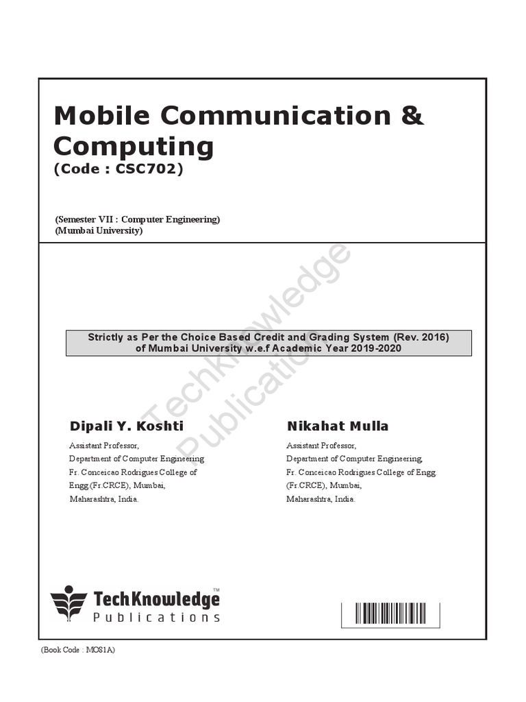 Mobile Communication and Computing | PDF | Cellular Network | Computer Network