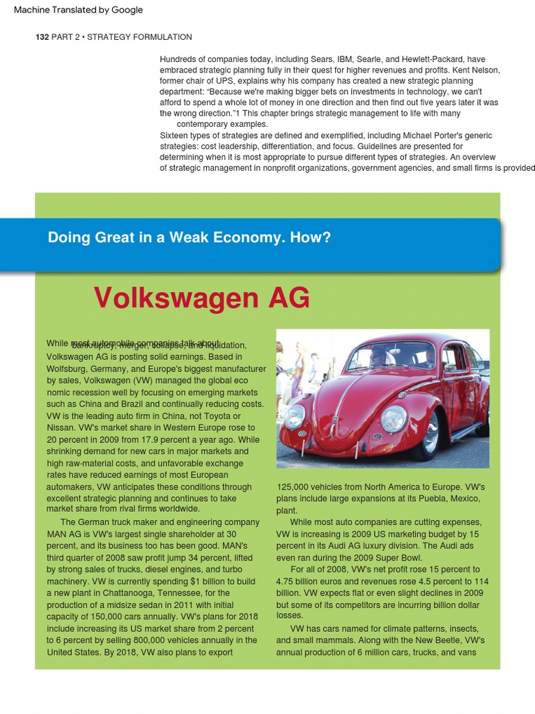 Volkswagen AG: Doing Great in A Weak Economy. How? | PDF | Volkswagen ...