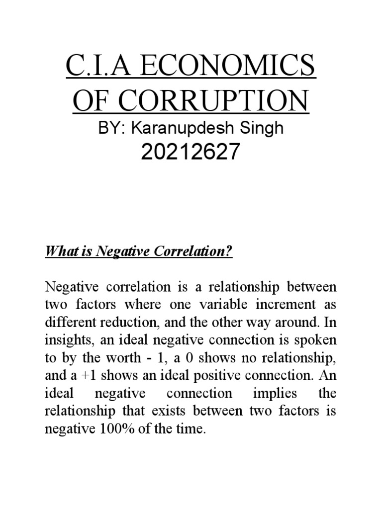 Cia Economics of Corruption | PDF | Coefficient Of Determination ...