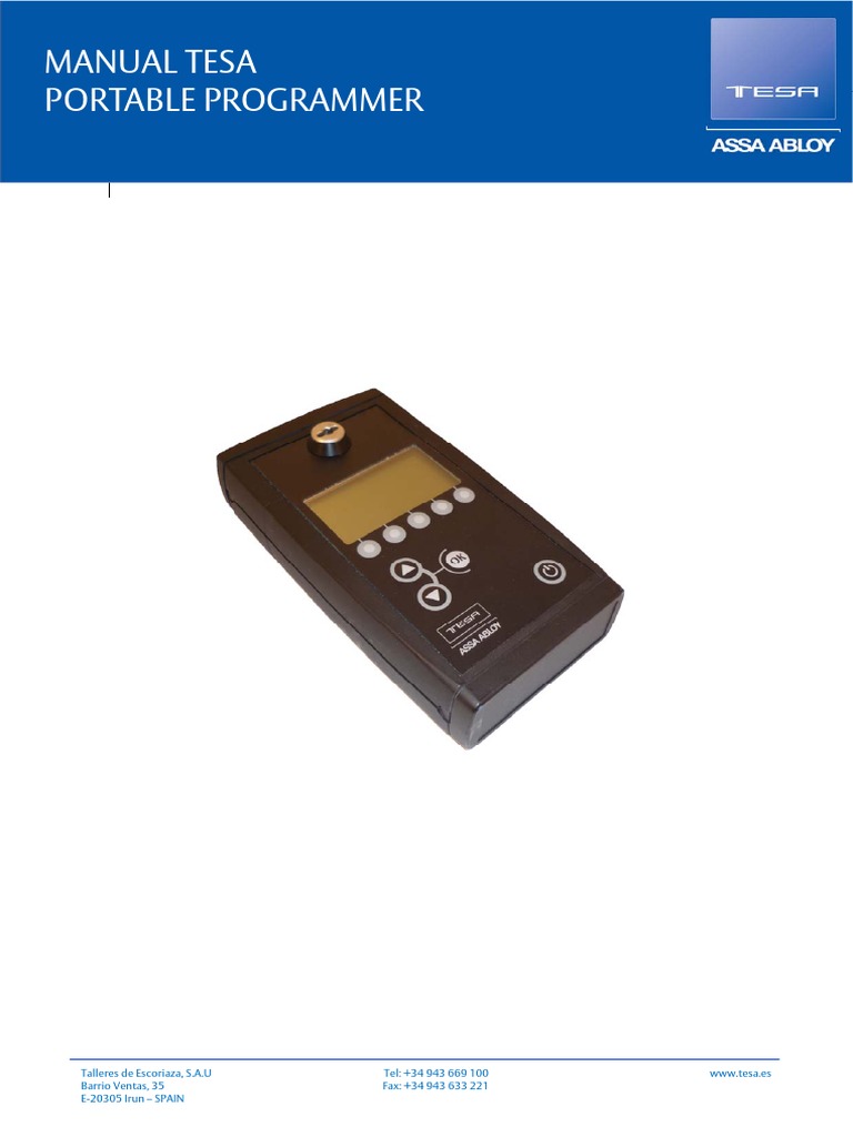 Comprehensive Guide to the Features and Operation of the TESA Portable ...