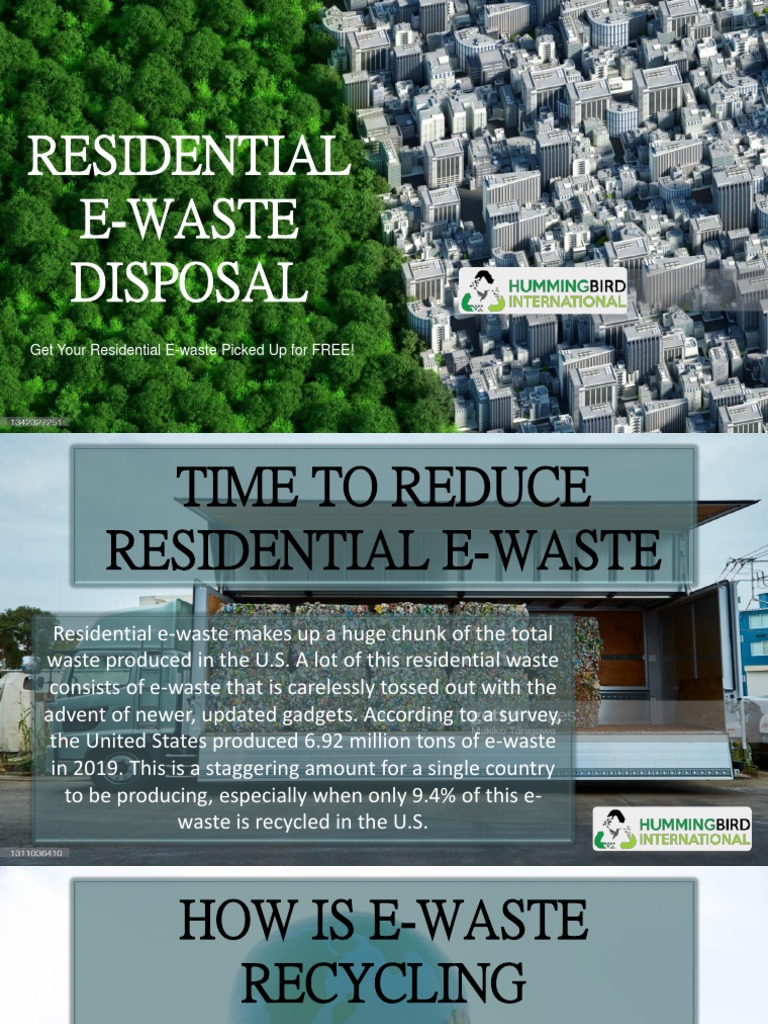 Residential E-Waste Disposal | PDF | Electronic Waste | Recycling