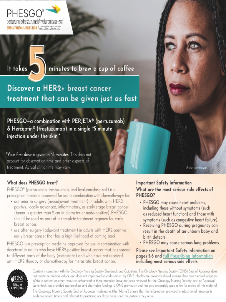 Phesgo Patient Quick Hit | PDF | Chemotherapy | Breast Cancer