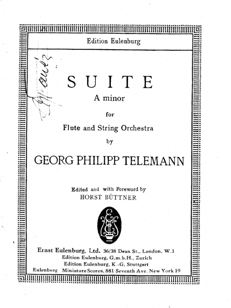Telemann - Suite in A Minor | PDF