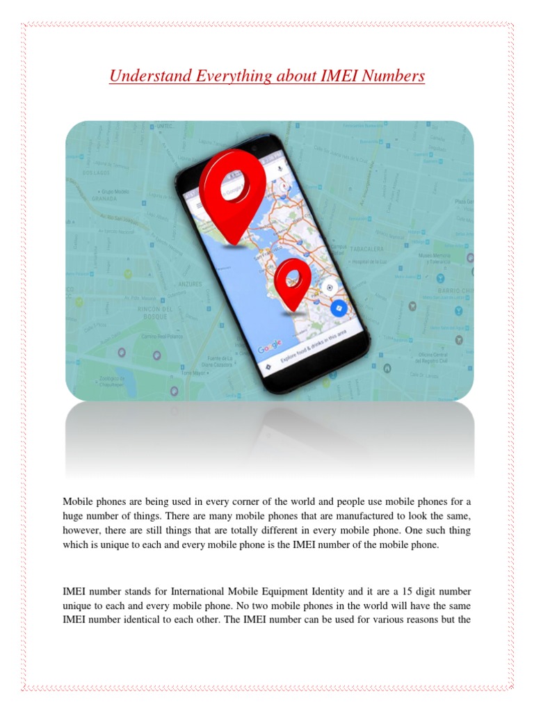 Understand Everything About IMEI Numbers | PDF