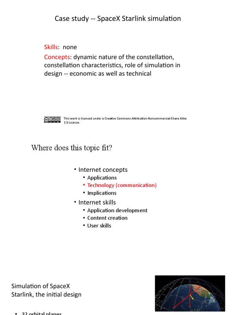 Case Study - Spacex Starlink Simulation: Skills Concepts | PDF ...