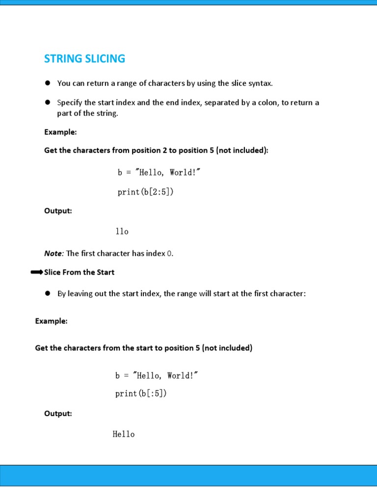 String Slicing Pdf