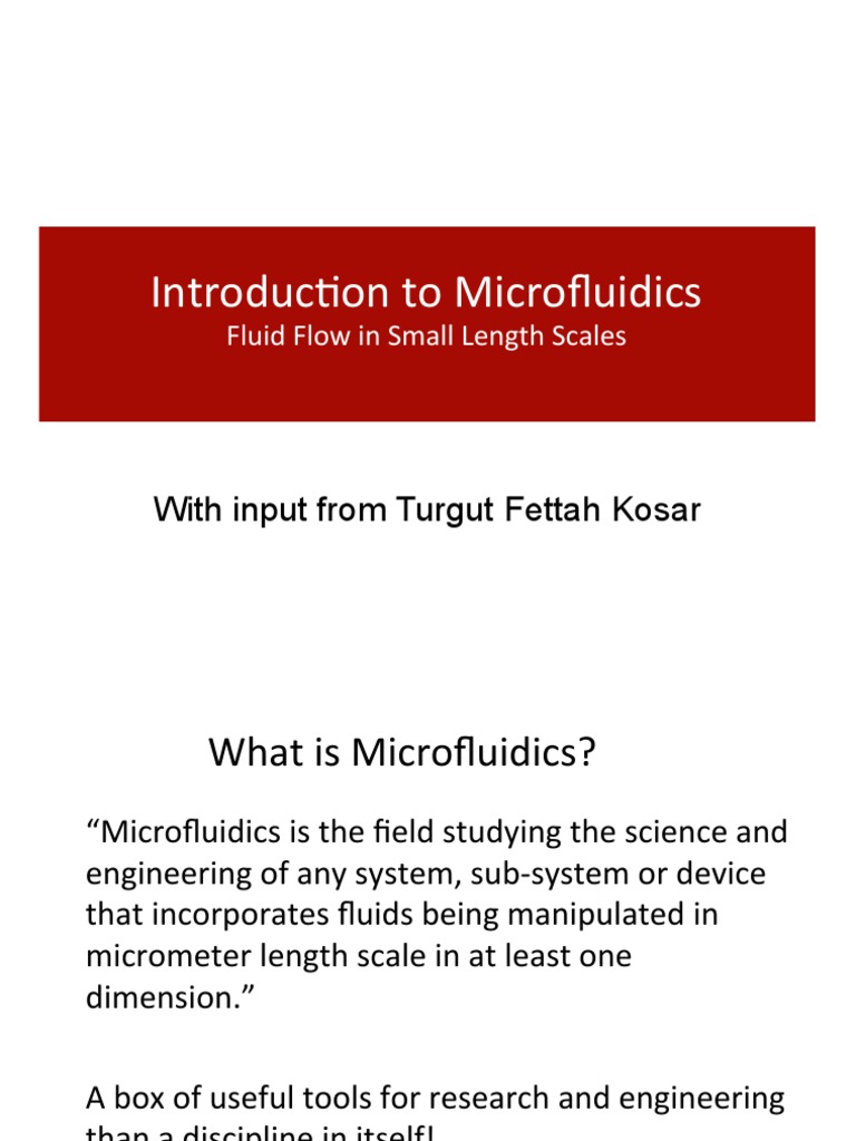 6-Intro To Microfluidics - 2016 | Descargar gratis PDF | Microfluidics | Chemistry