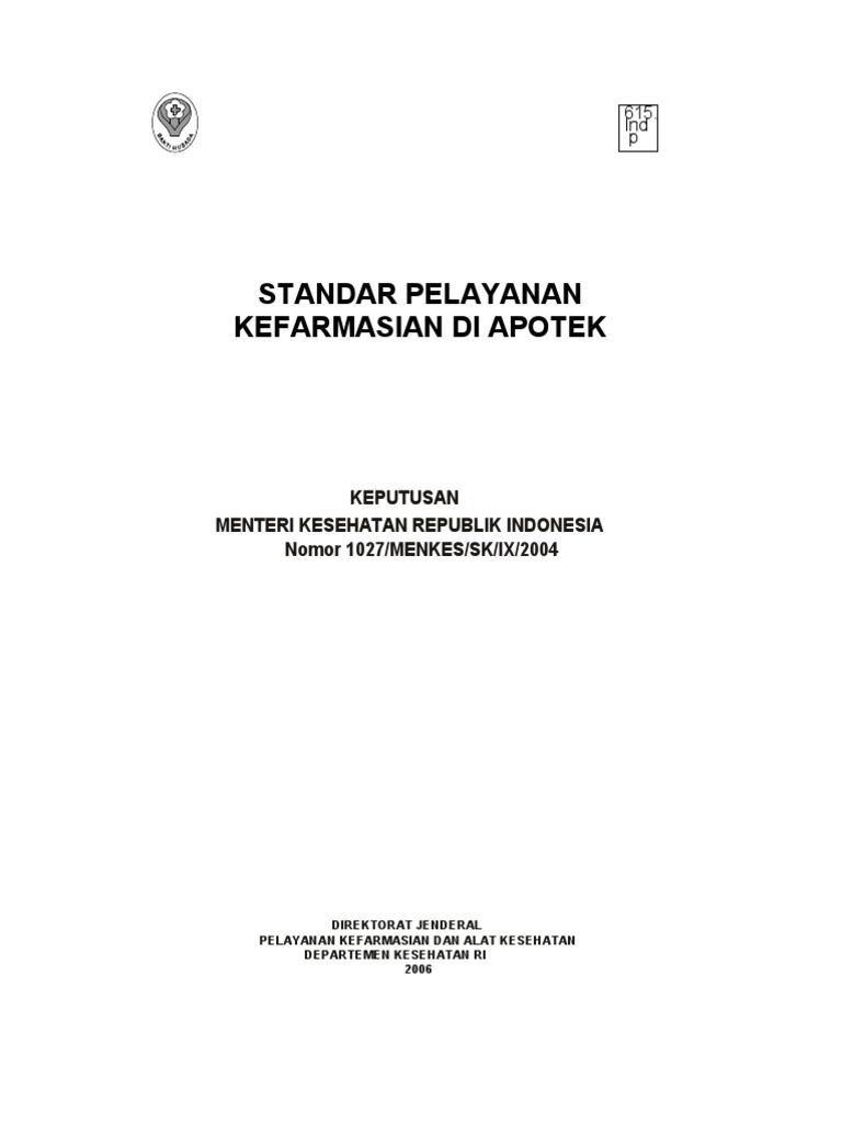 Standar Pelayanan Farmasi Di Apotek Pdf