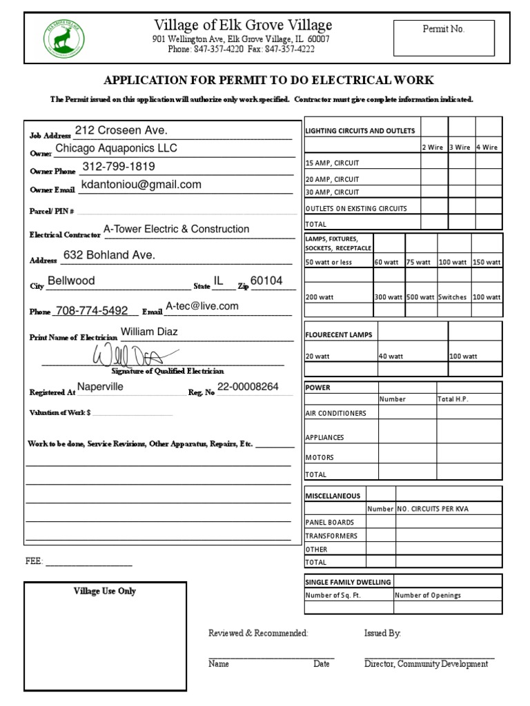 21110-Fillable Application Elec | PDF | Electrician | Ac Power Plugs ...