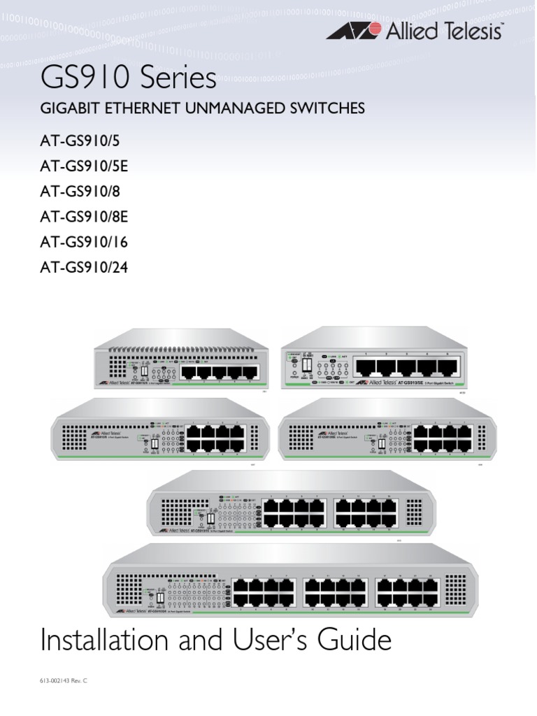 GS910 Series: Installation and User's Guide | PDF | Network Switch ...
