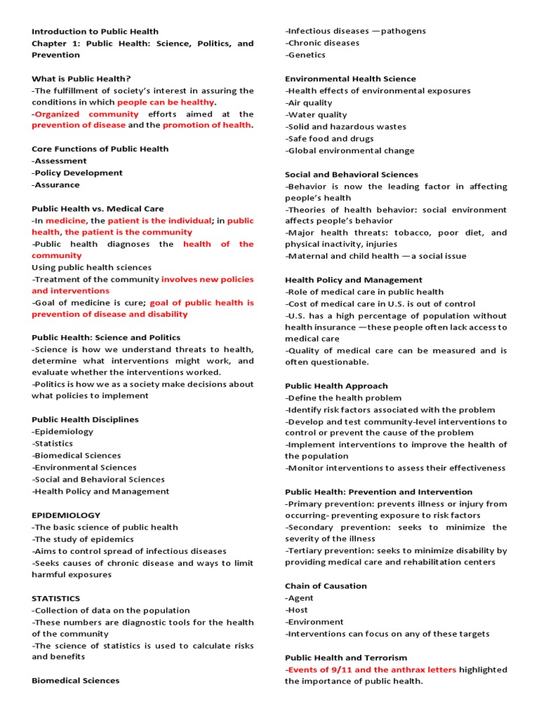CPH Chapter 1 2 | PDF | Public Health | Epidemiology