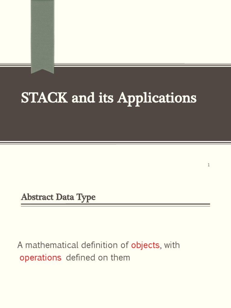 Stack and Its Application | PDF