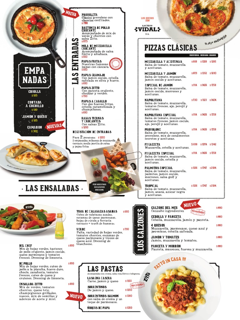 MENU COMIDAS GENERICO-abril 2022 | PDF | filete | Hamburguesas