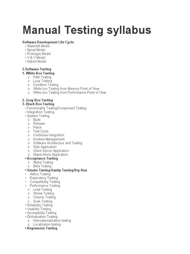 Qspider Testing Sllybus | PDF | Software Testing | Relational Database